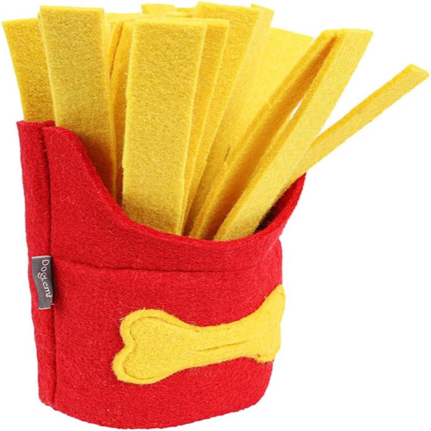 Unique French Fries-shaped Slow Feeder Dog Snuffle Toy for Enticing and ...