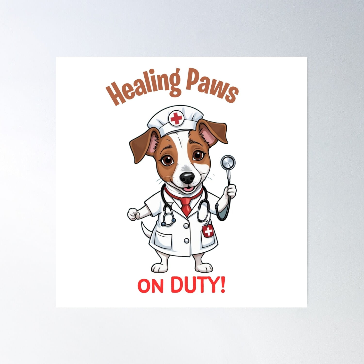 Unique Funny Jack Russell Dog Owner - Nurse Cartoon Gift – Whimsical ...