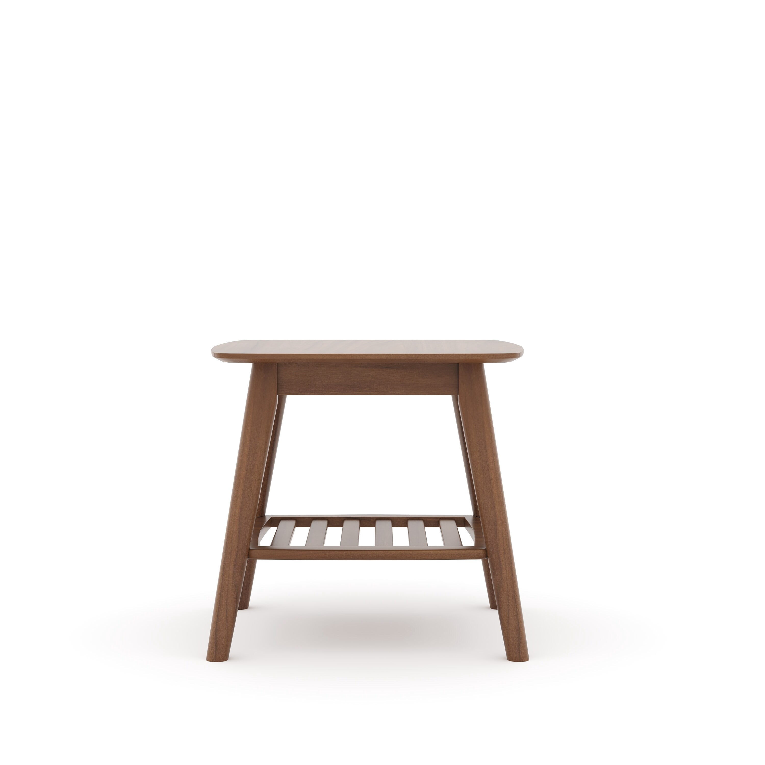 Unique Furniture Mid-Century Modern Night Stand in Walnut Stain ...