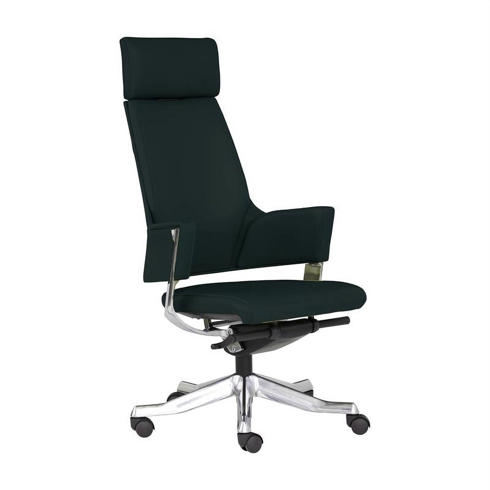 Unique Furniture Premium Leather High Backrest Office Chair In Black