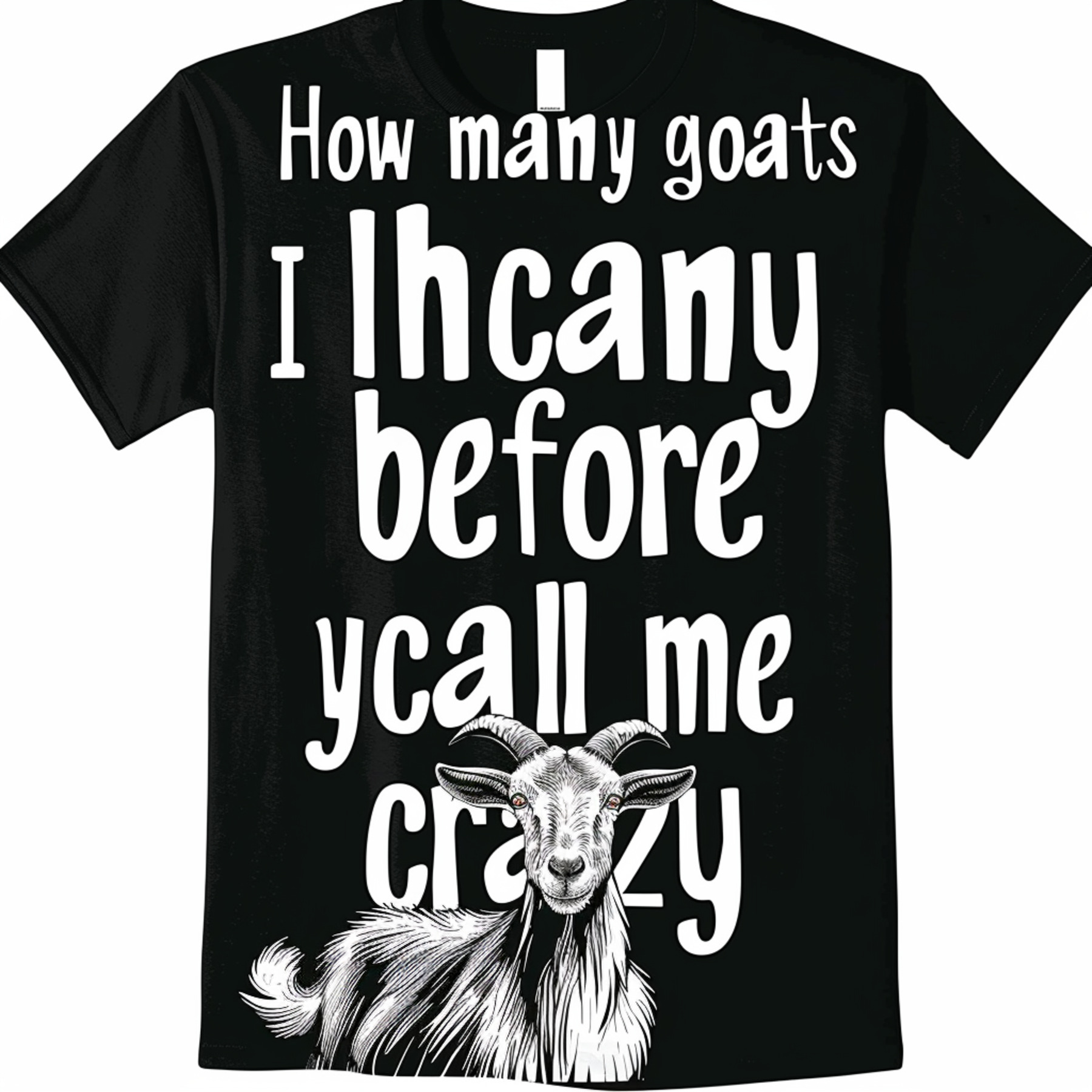 Unique Goat Lover Tee: Funny 'How Many Goats Can I Have Before You Call ...