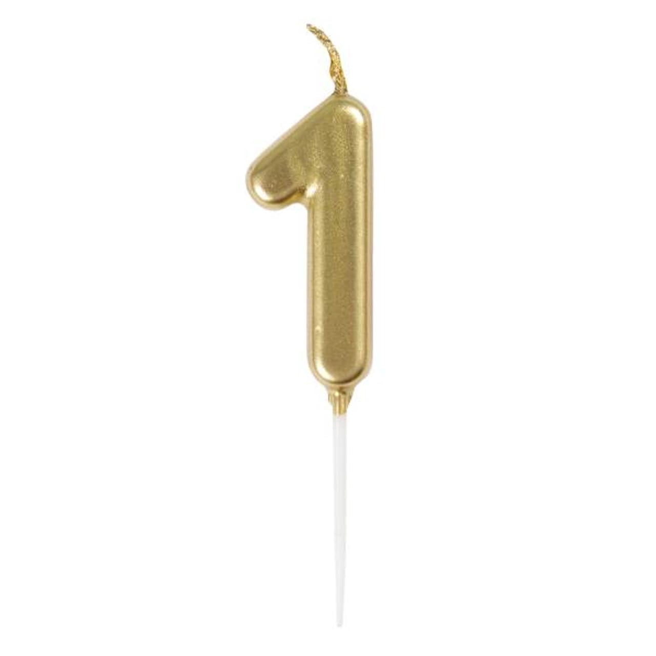 Unique Gold Mini Number 1 Pick Candle - Walmart.com