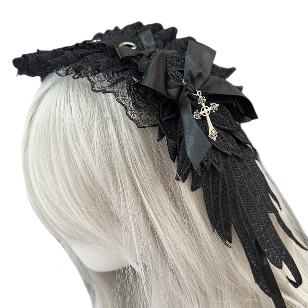 Unique Gothic Lolita Wing Headband Gothic Punk Headdress Stylish Hair ...