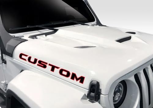 Unique Graphix - Custom Hood or Rear Bed Side Decals Vinyl Lettering JL Style 2 Color 30in ...