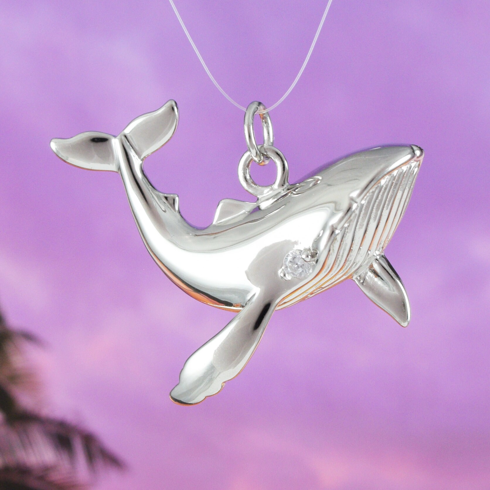 Unique Hawaiian Humpback Whale Necklace, Sterling Silver Hawaiian Whale ...