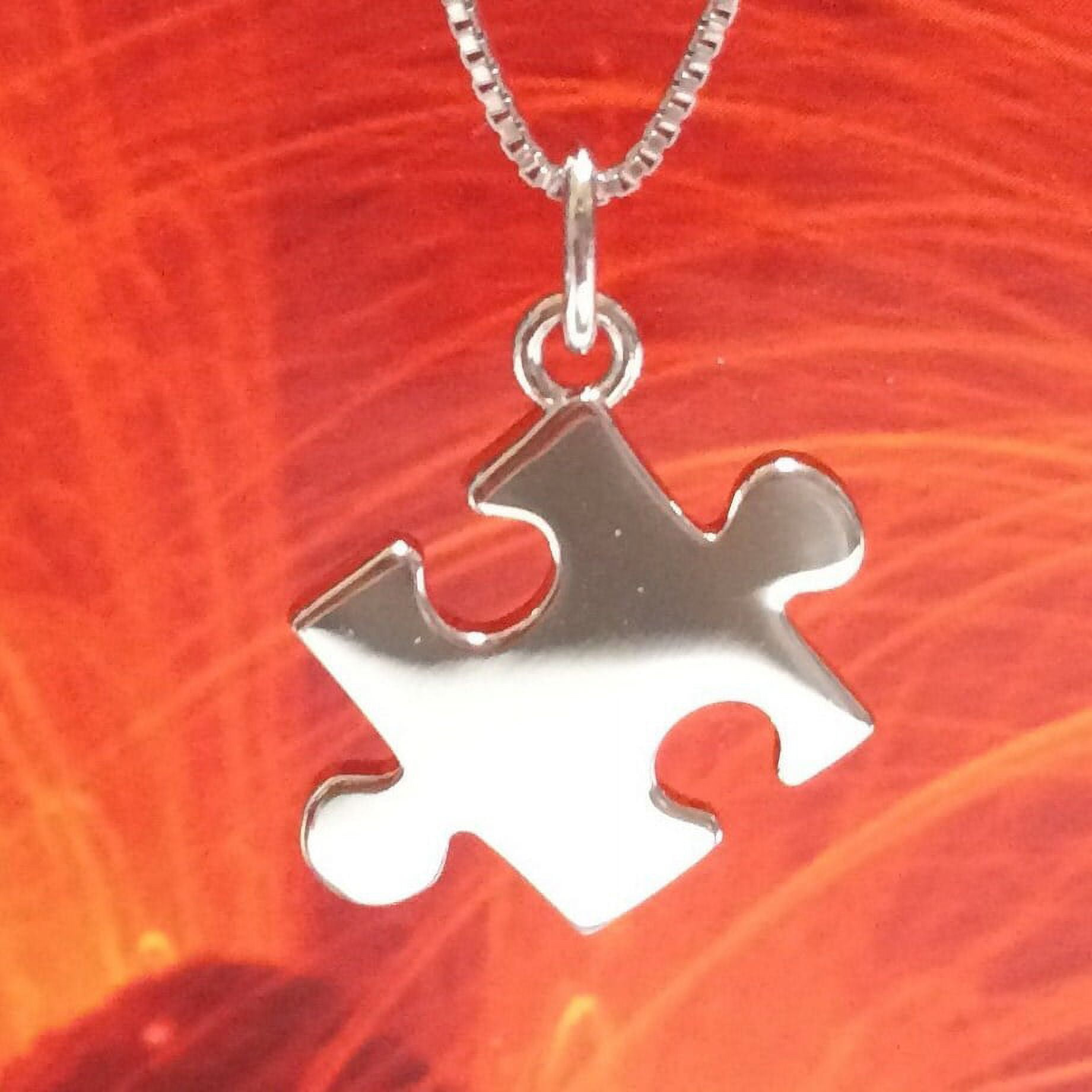 Unique Hawaiian Jigsaw Puzzle Piece Necklace, Sterling Silver Puzzle ...