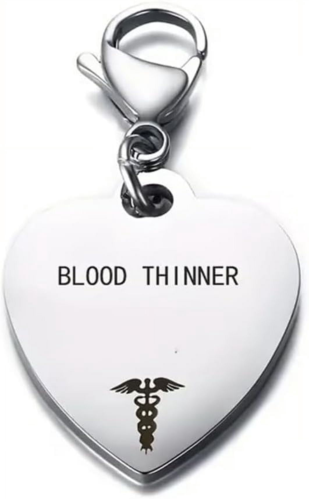 Unique Heart-Shaped Medical ID Pendant Keyring Nursing Medical ...