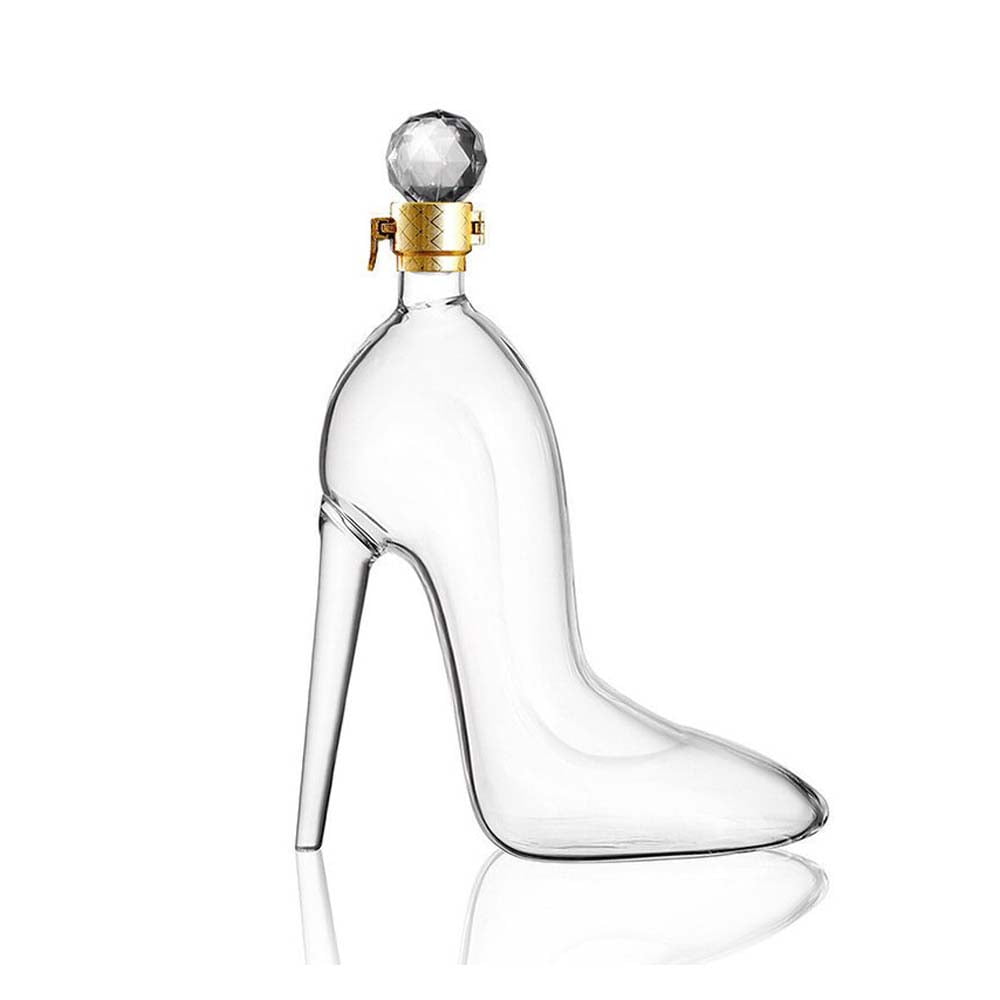 Unique 750 ML High Heel Stiletto Whiskey Decanter, Hand-Blown Lead-Free ...