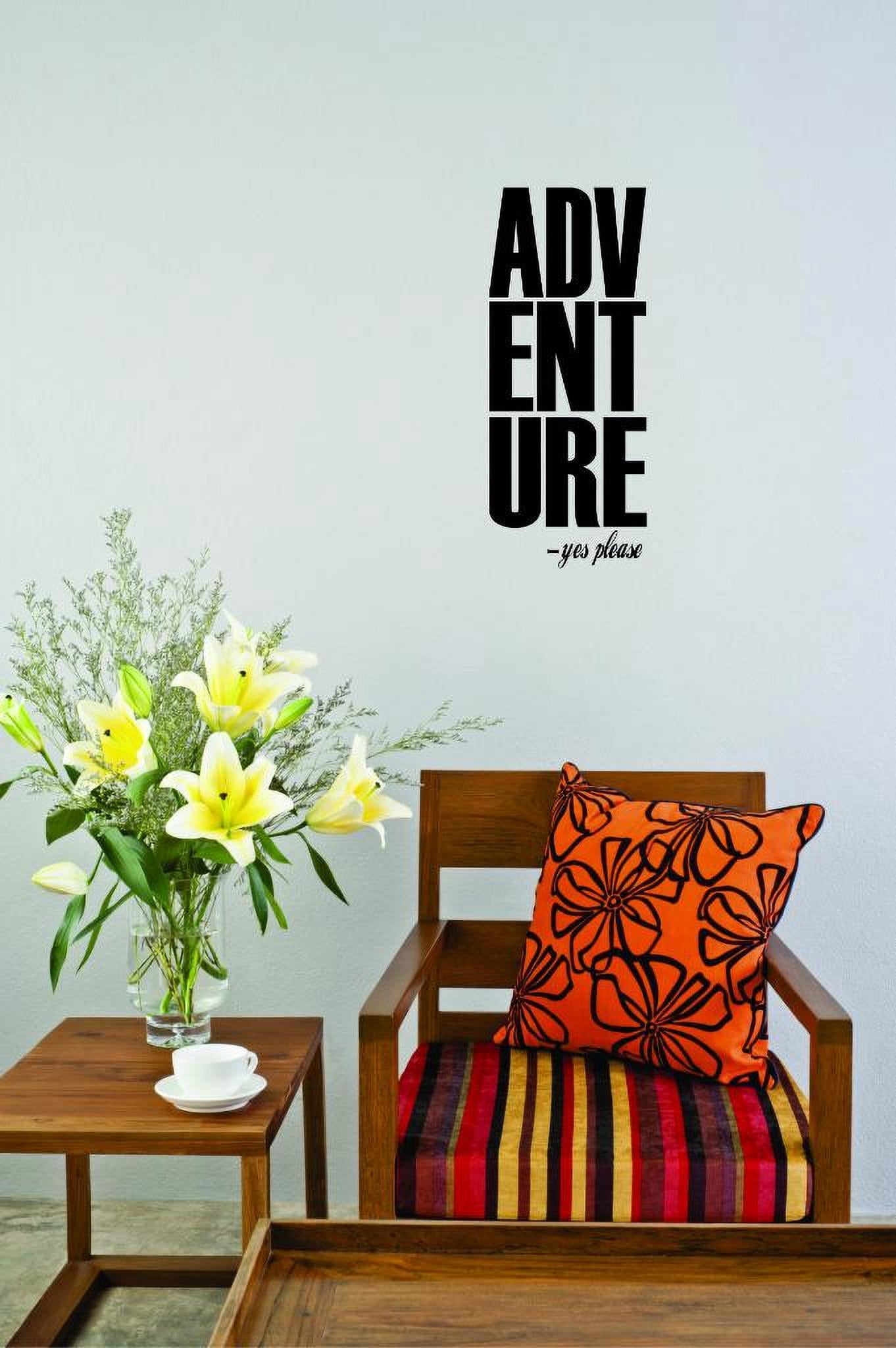 Unique Home Wall Stickers Adventure Yes Please Outdoor Decal Décor for ...