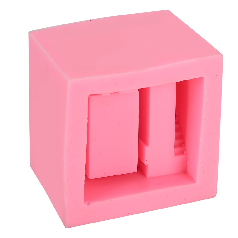 LeiKong Unique House Shape Silicone Mold Flower Pot Cake Soap Concrete ...