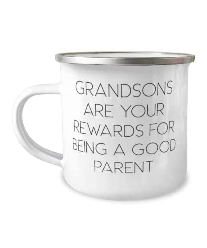 Unique Idea Grandson 12oz Camper Mug, Grandsons Are Your Rewards For ...