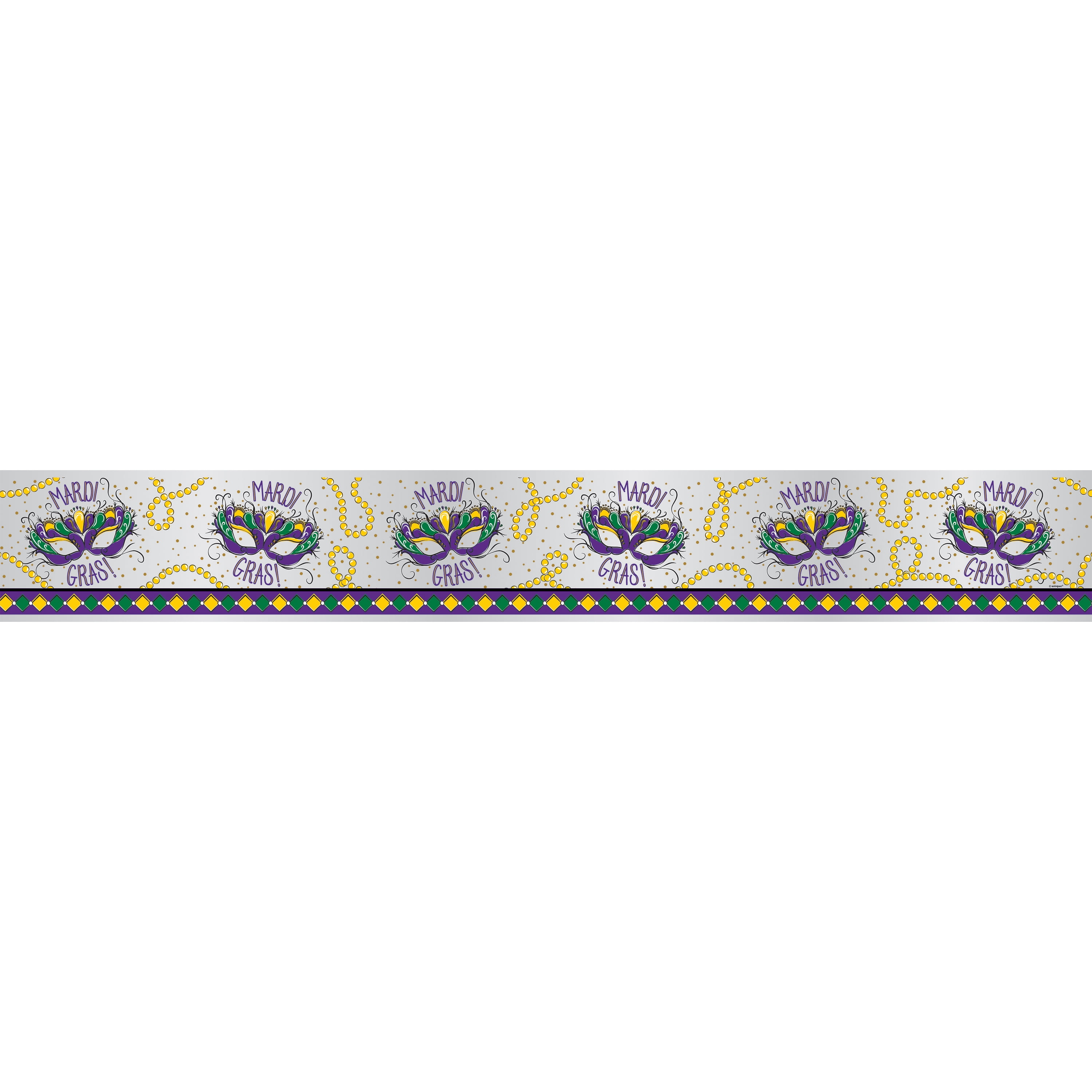 Unique Industries Assorted Colors Mardi Gras Party Banner, 144" x 8 ...