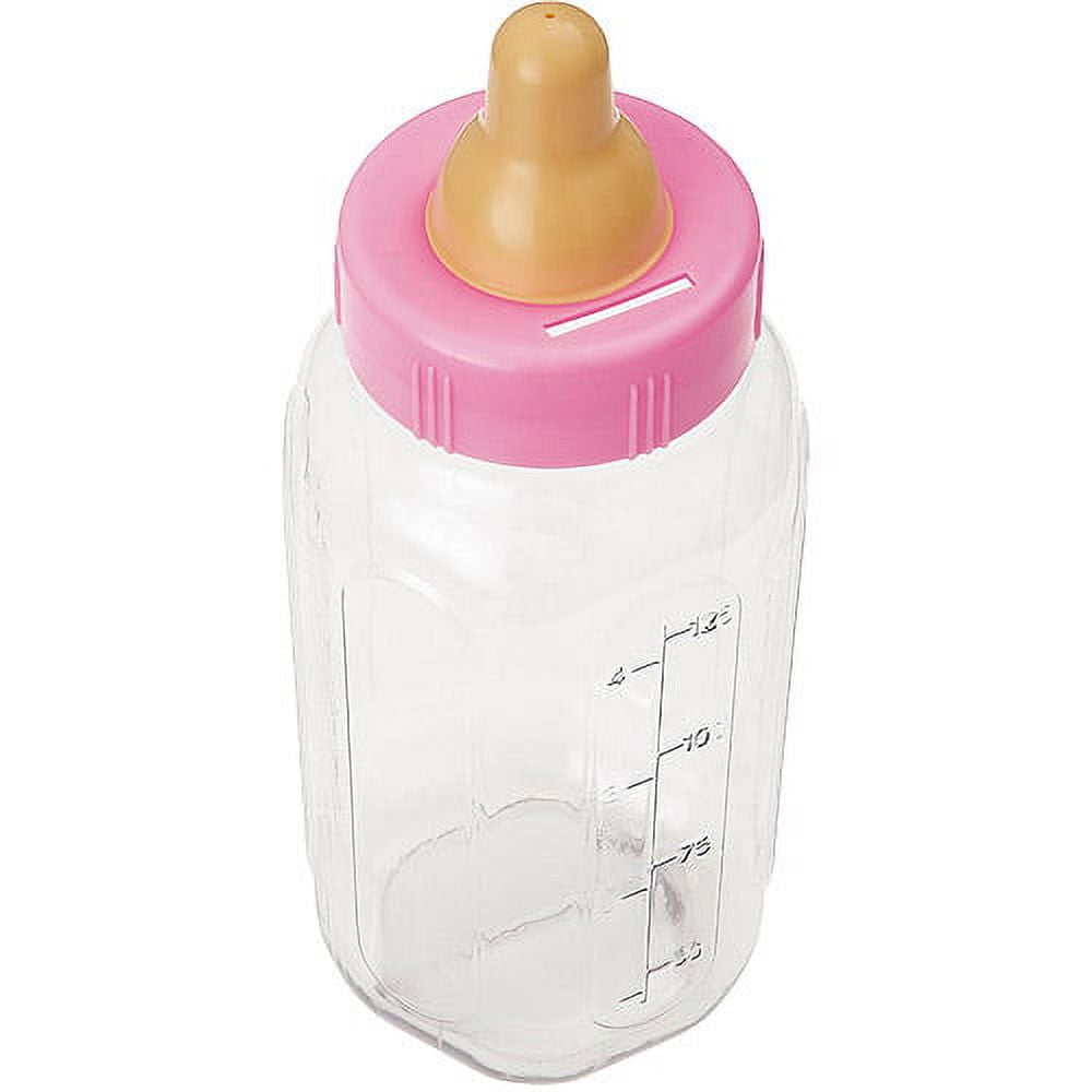 Unique Industries Baby Shower Party Favor: Pink Bottle Banks - Walmart.com
