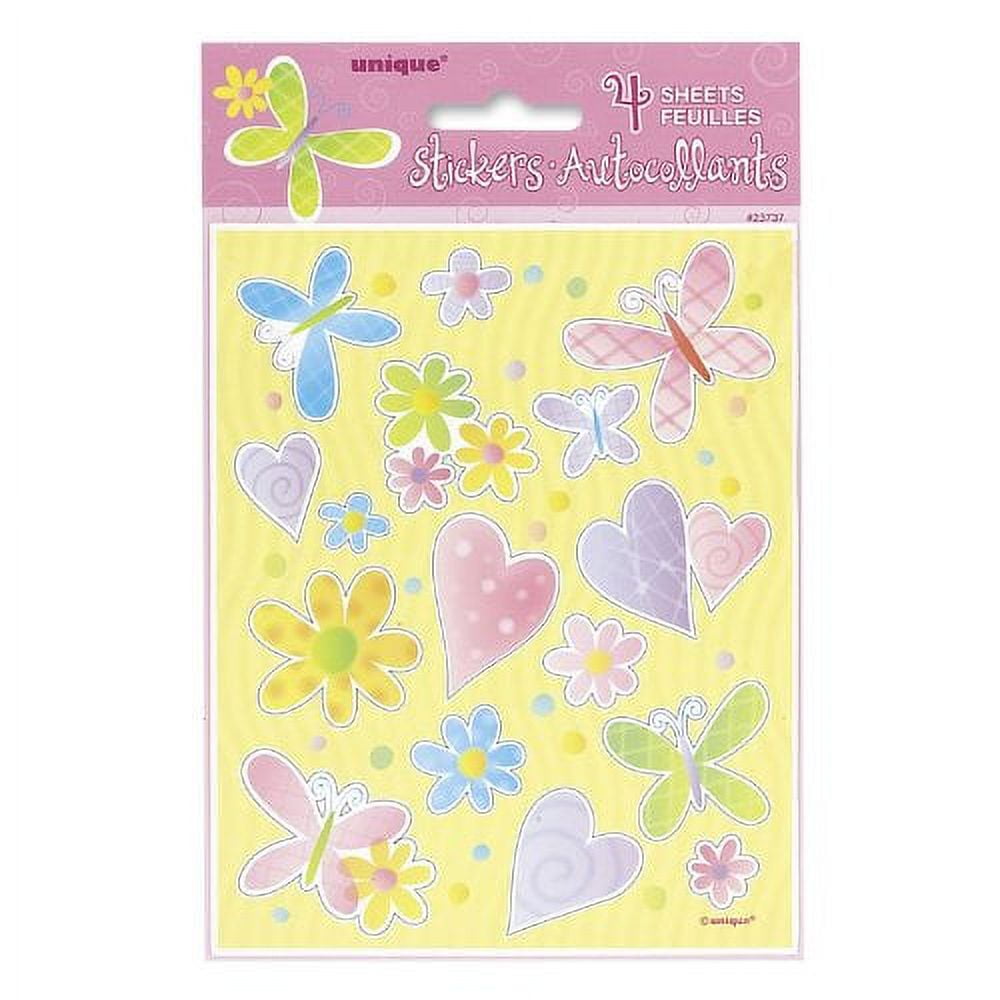 Unique Industries Cute Birthday Sticker Sheets 4 Ct - Walmart.com