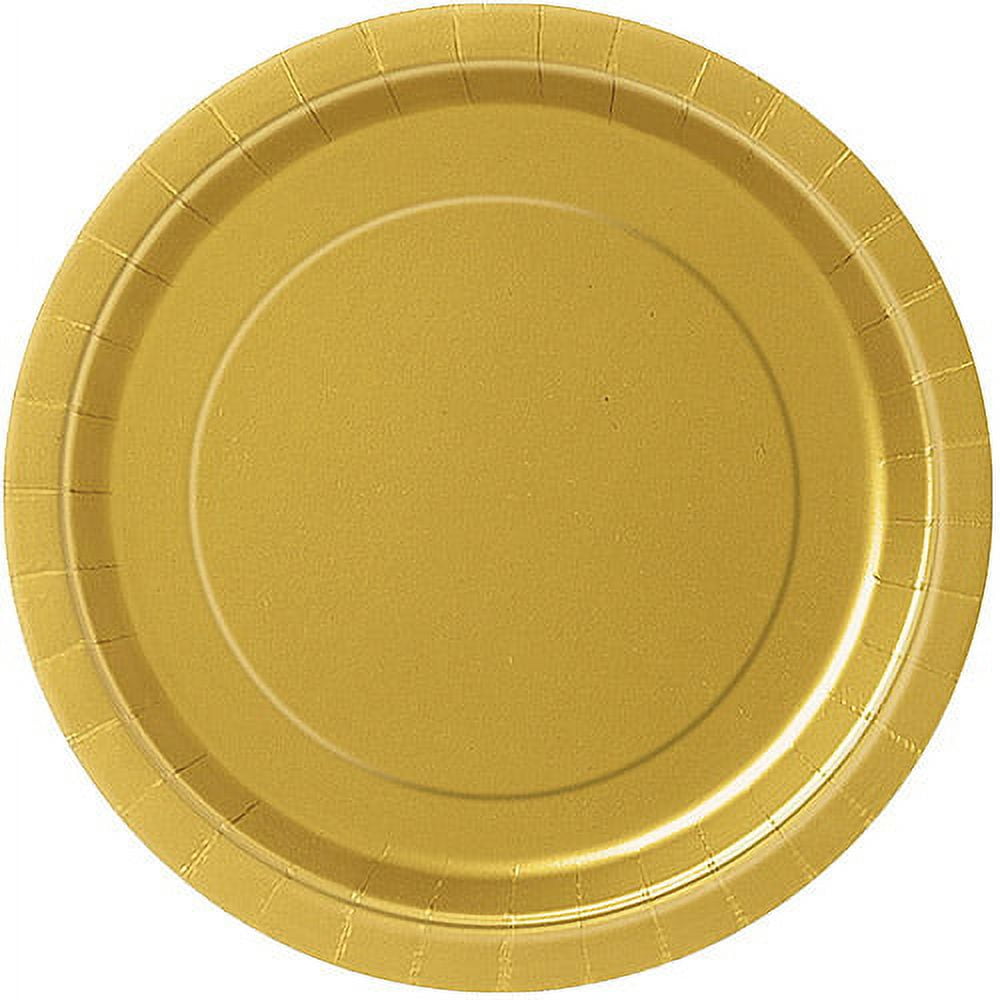 Unique Industries Gold Paper Plates, 9