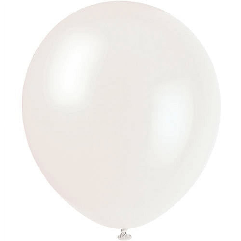 Unique Industries Latex 12" Clear Solid Print Birthday Balloons, 10 ...