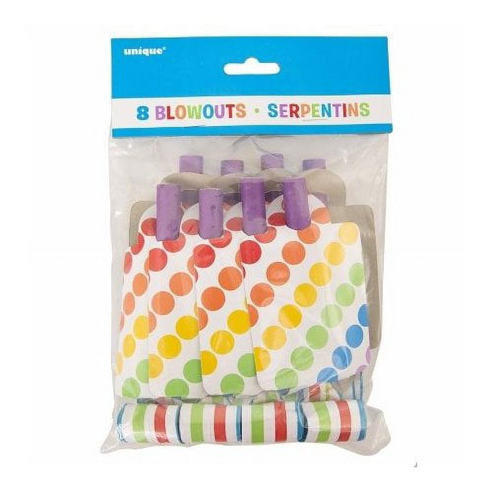 Unique Industries Multi-color Rainbow Birthday Party Noisemakers, 8 ...