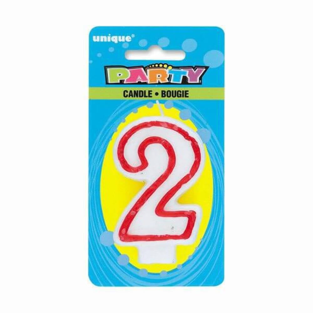 Unique Industries Party Number 2 Shaped Birthday Candle, 2.75 - Walmart.com