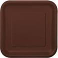 Unique Industries Square Disposable Paper Plates, 9", Brown, 14 Count ...