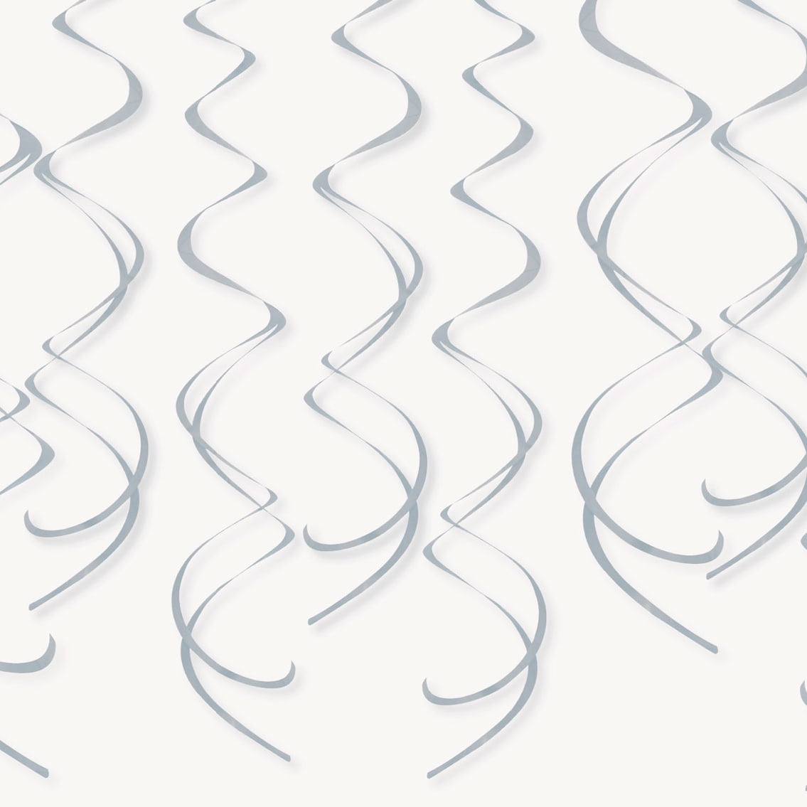 Unique Industries Swirl Hanging Decoration Silver Solid Print Party ...