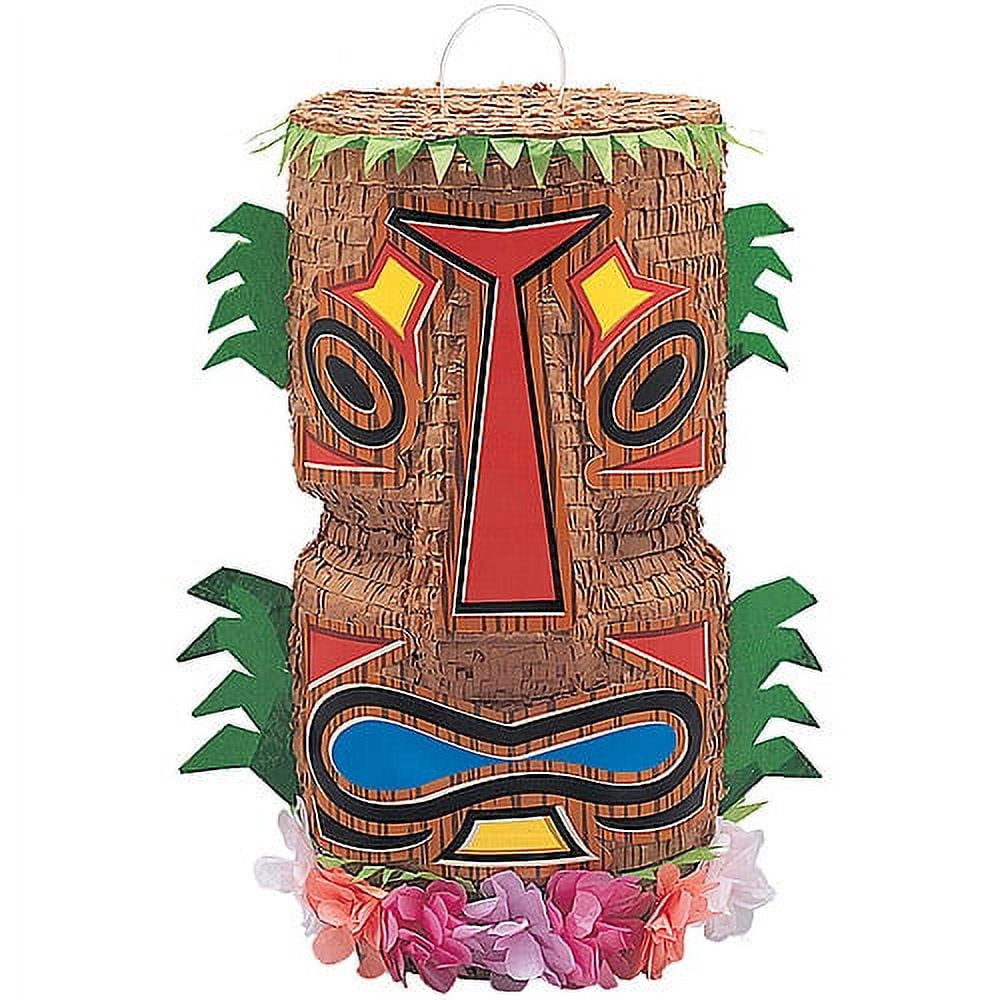 "Unique Industries Tiki Pinata, Hawaiian Luau Decoration, Colorful ...