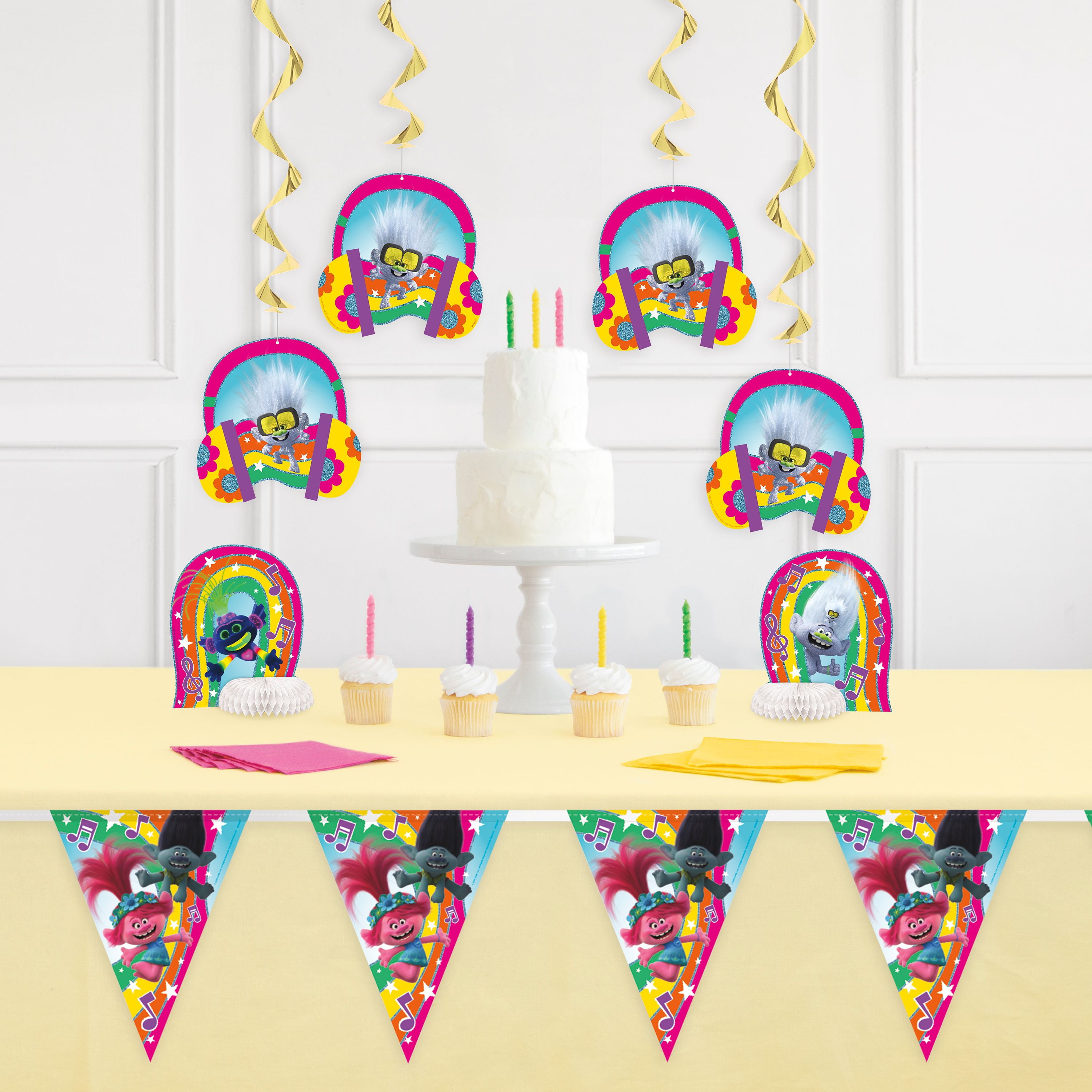 Unique Industries Trolls Party Decorating Kit, 7pcs - Walmart.com