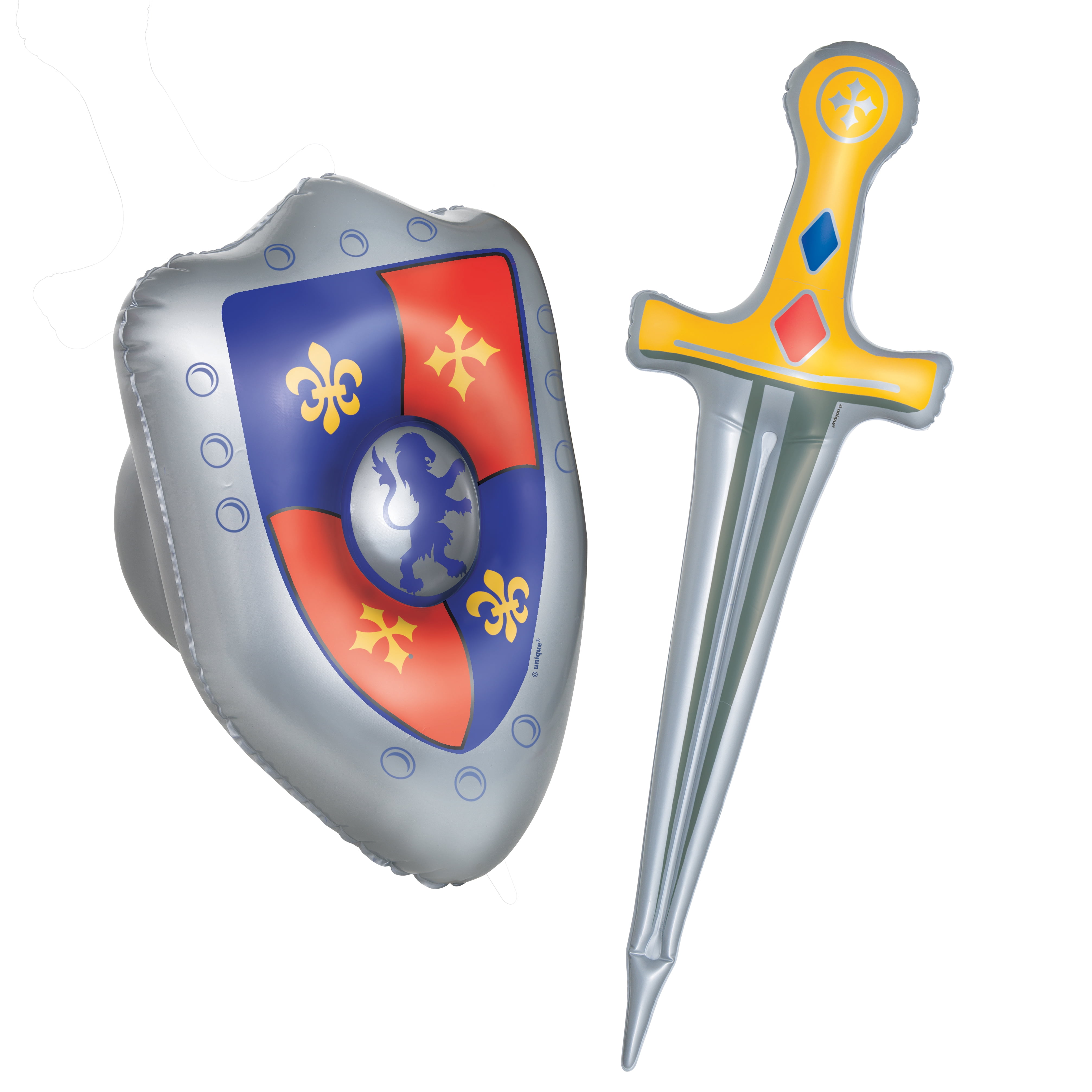 Unique Industries Vinyl Inflatable Sword and Shield Pool Toy , 2pk ...