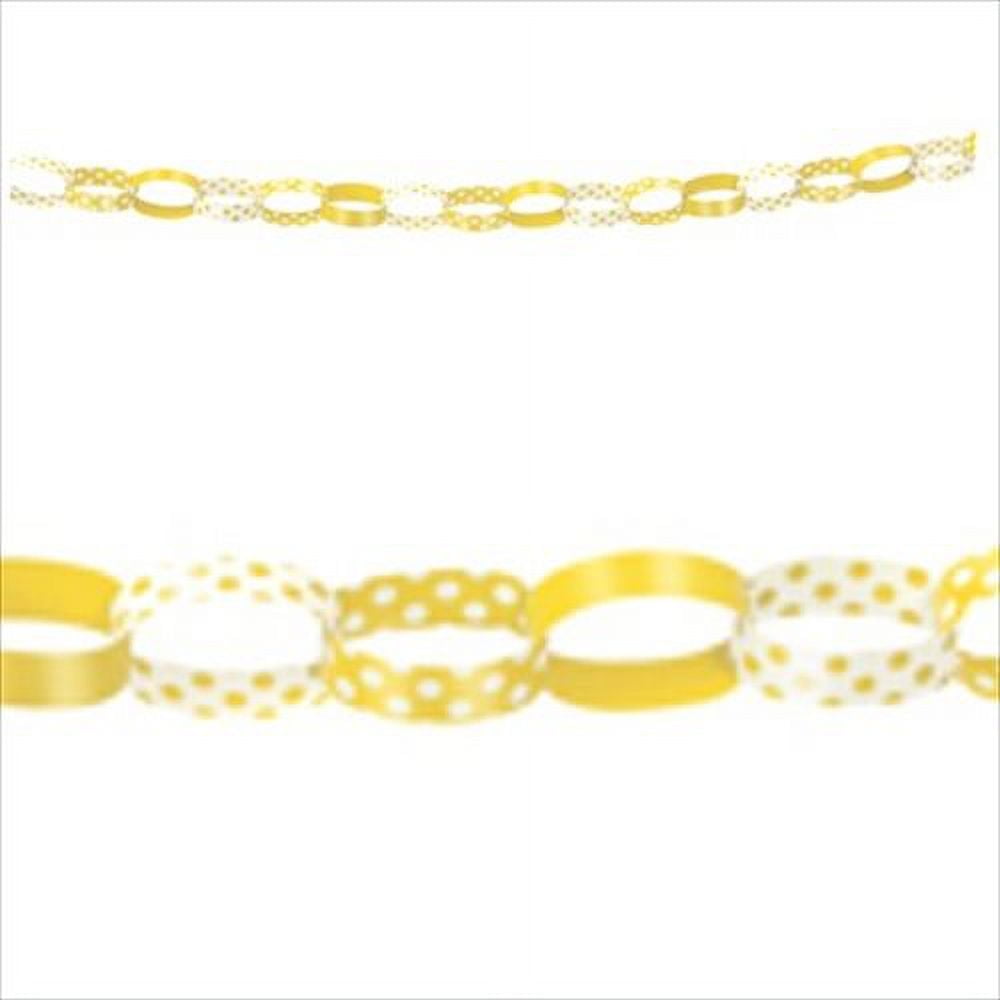 Unique Industries Yellow Polka Dot Paper Chain Garland (5ft) - Walmart.com