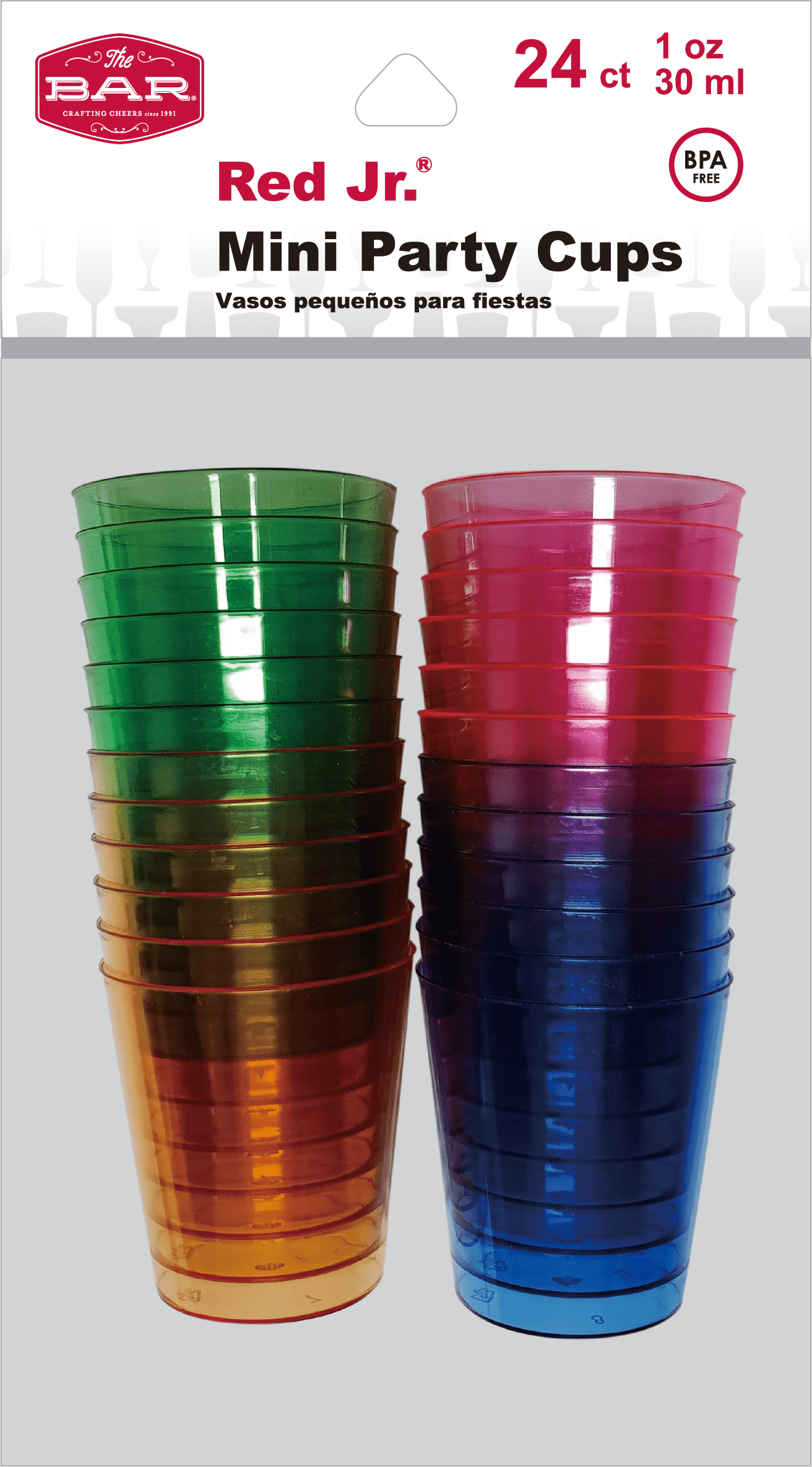 Multi Color Mini Party Cups 1 Ounce 24 Count - Walmart.com