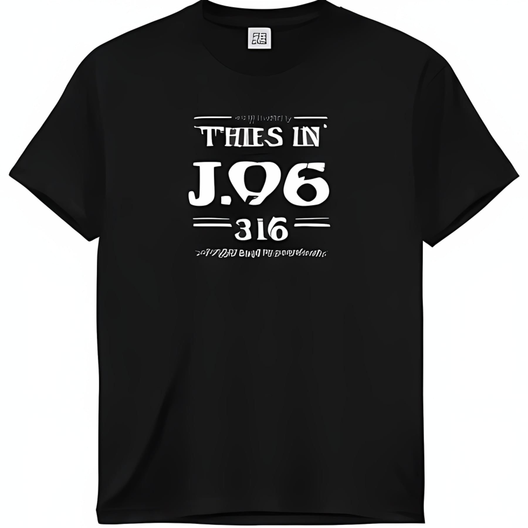 Unique J96 Destination: 'This is my first time in J96' Black T-Shirt with Vector Art Detailing ...