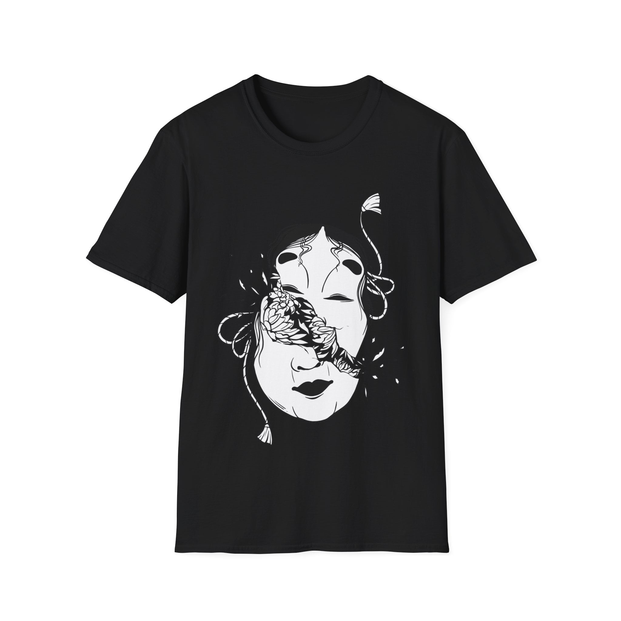 Unique Japanese Face Broken Mask Men Women Shirt - Walmart.com
