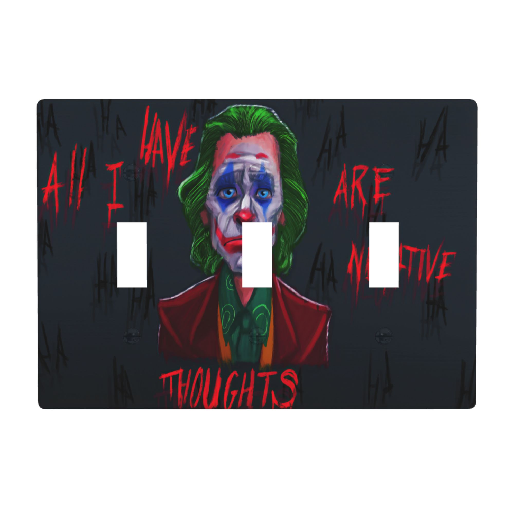 Unique Joker Cartoon - Themed Triple Toggle Switch Decorative Panel ...
