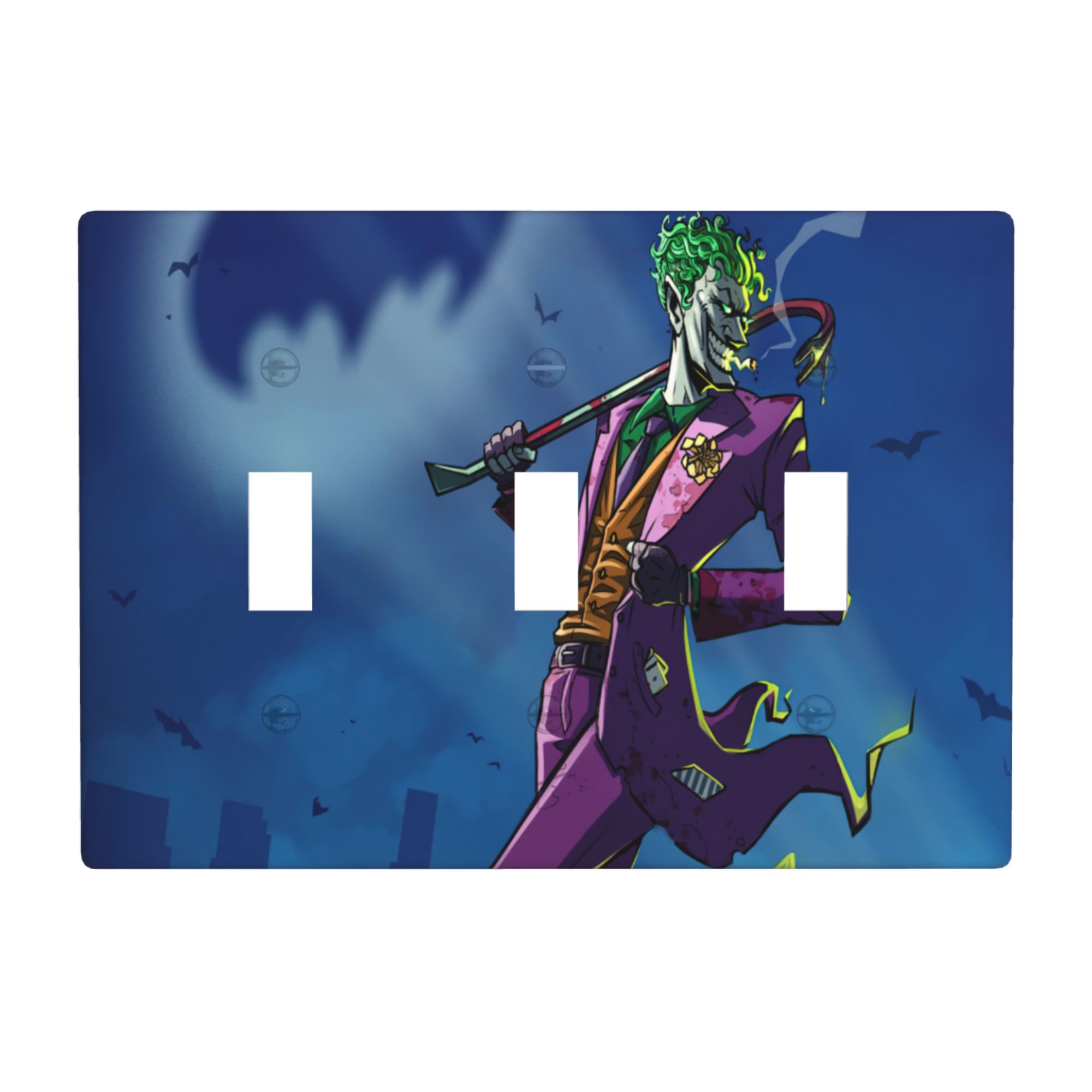 Unique Joker Cartoon - Themed Triple Toggle Switch Decorative Panel ...