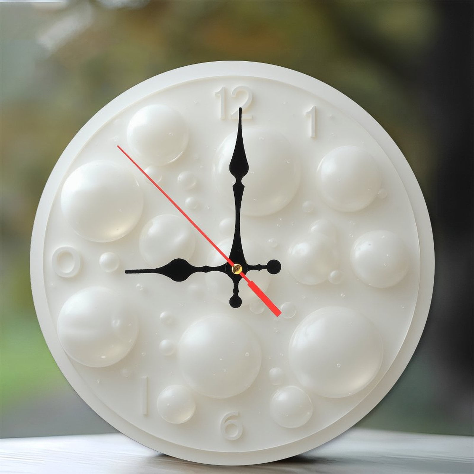 Unique Layered Wall Art Decor with Bubble Design 10-Inch Silent Wooden ...