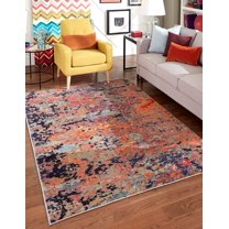 Unique Loom Cairo Lyon Rug Multi/Blue 5' 1" x 8' Rectangle Geometric ...