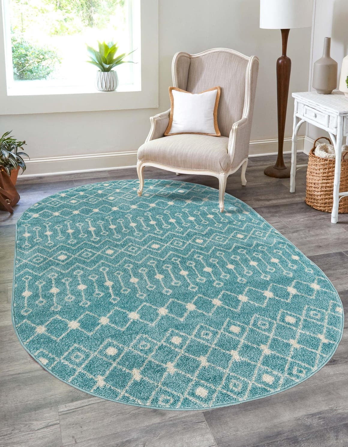 Unique Loom Tribal Trellis Collection Area Rug - Alaoui (5' 3" x 8 ...
