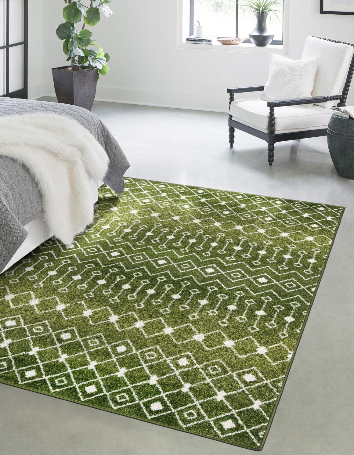 Unique Loom Tribal Trellis Collection Area Rug - Alaoui (4' x 6 ...