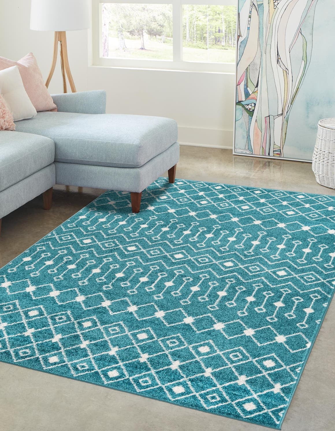 Unique Loom Tribal Trellis Collection Area Rug - Alaoui (4' x 6 ...