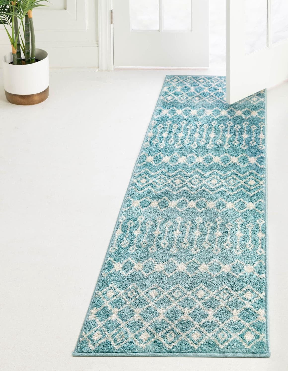 Unique Loom Tribal Trellis Collection Area Rug - Alaoui (2' x 5' Runner ...