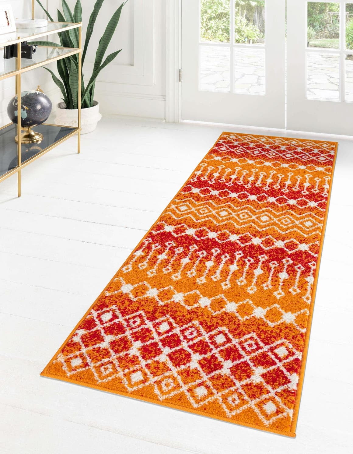 Unique Loom Tribal Trellis Collection Area Rug - Alaoui (2' x 6' Runner ...