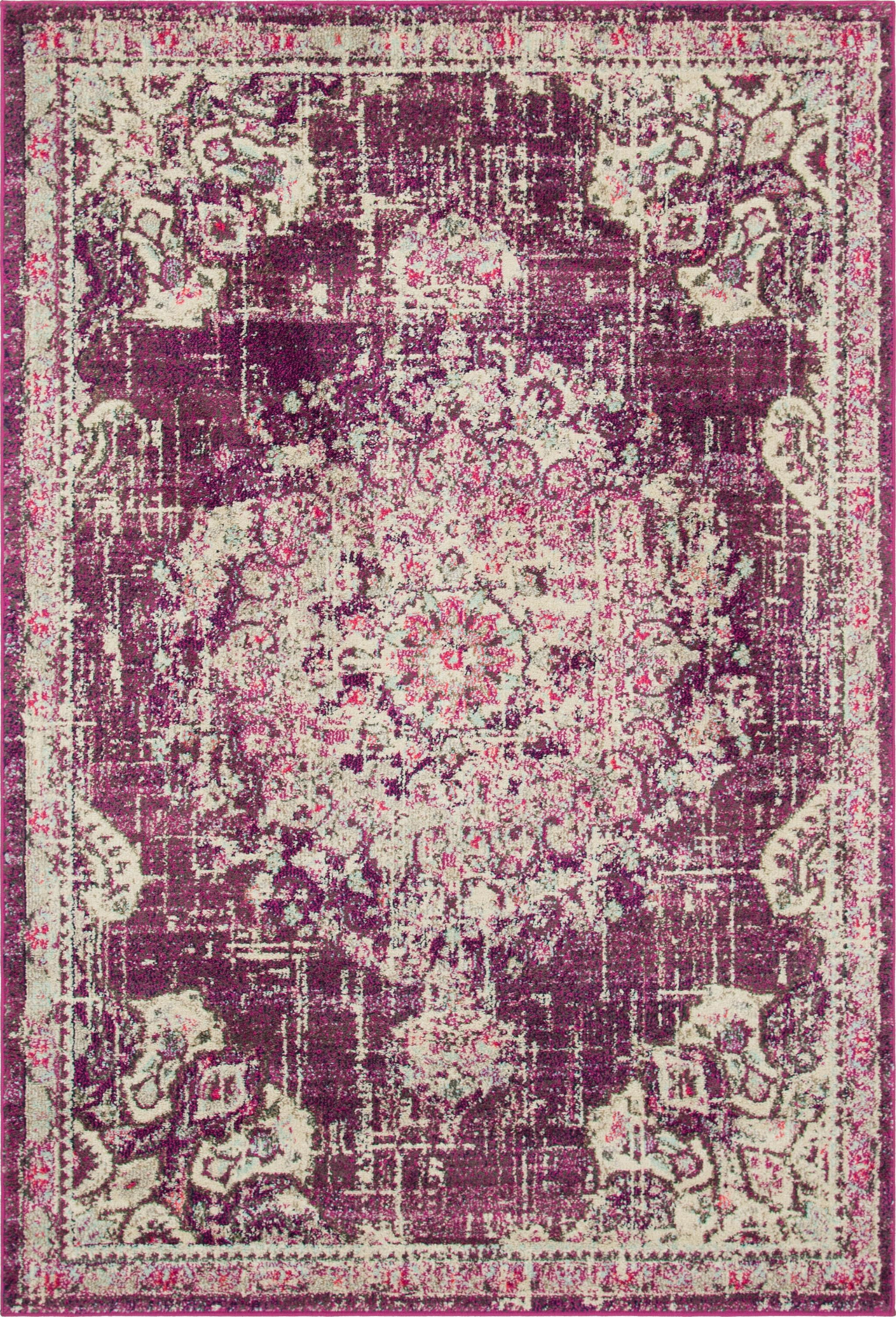 Unique Loom Alexis Penrose Rug , 5' 3" x 7' 7" ,Purple - Walmart.com