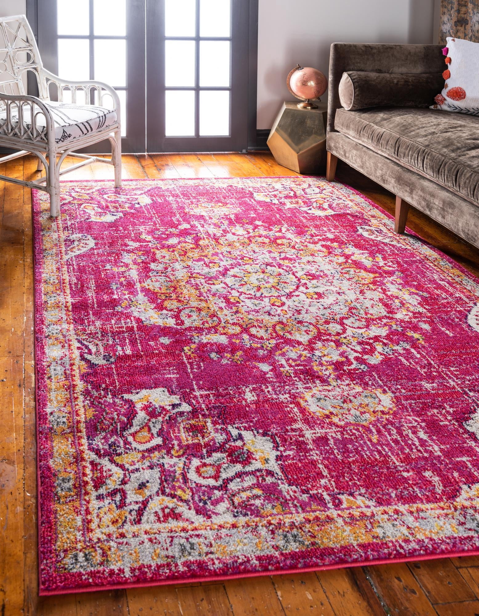 Unique Loom Alexis Penrose Rug , 9' 0" x 12' 0" ,Magenta - Walmart.com