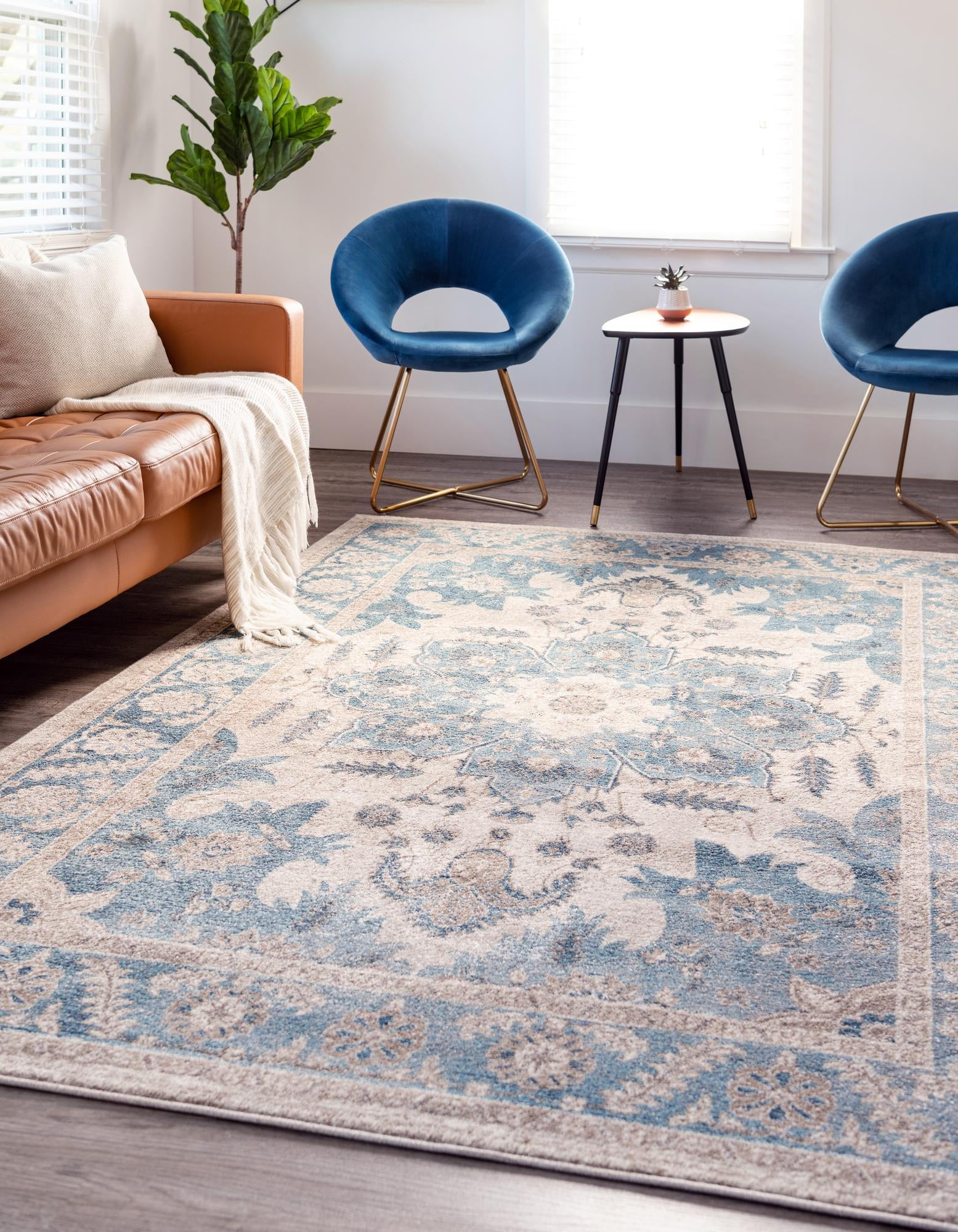 Unique Loom Altstadt Salzburg Rug Cream/Gray 7' 1" x 10' Rectangle ...