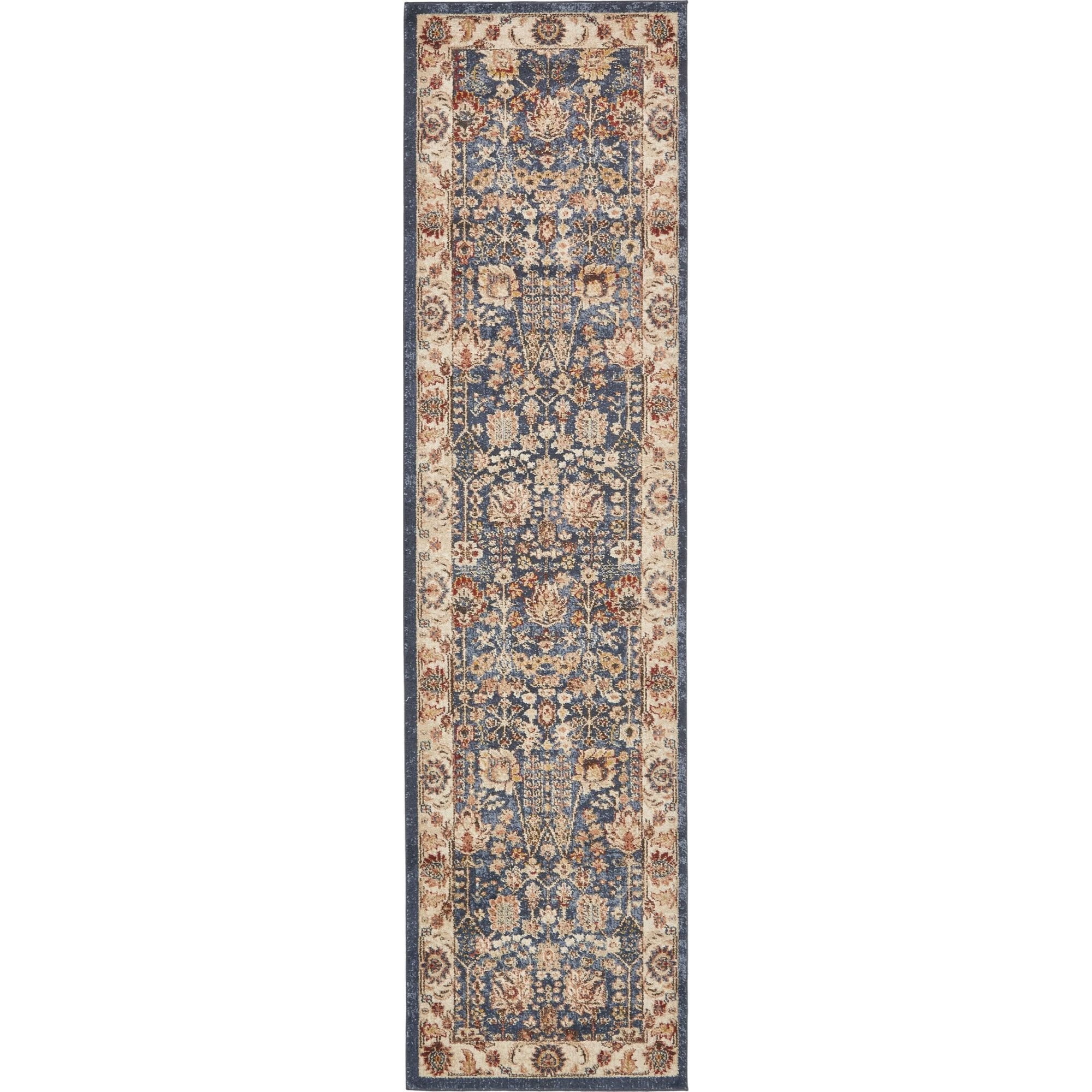 Unique Loom Antheia Utopia Rug Light Blue/Burgundy 2' 7" x 10' Runner ...