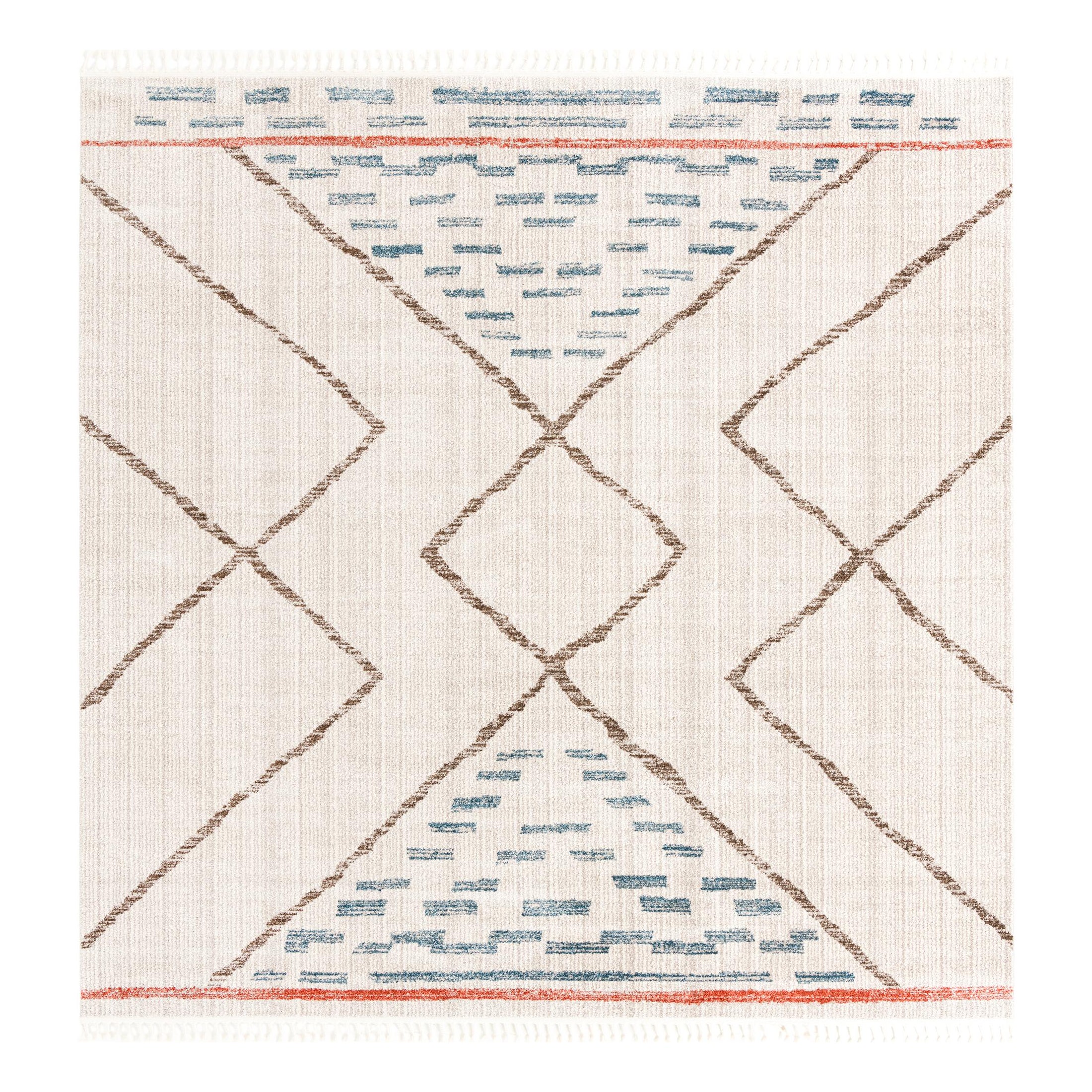 Unique Loom Aramis Collection Area Rug - Kavi (12' Square Ivory/Beige ...