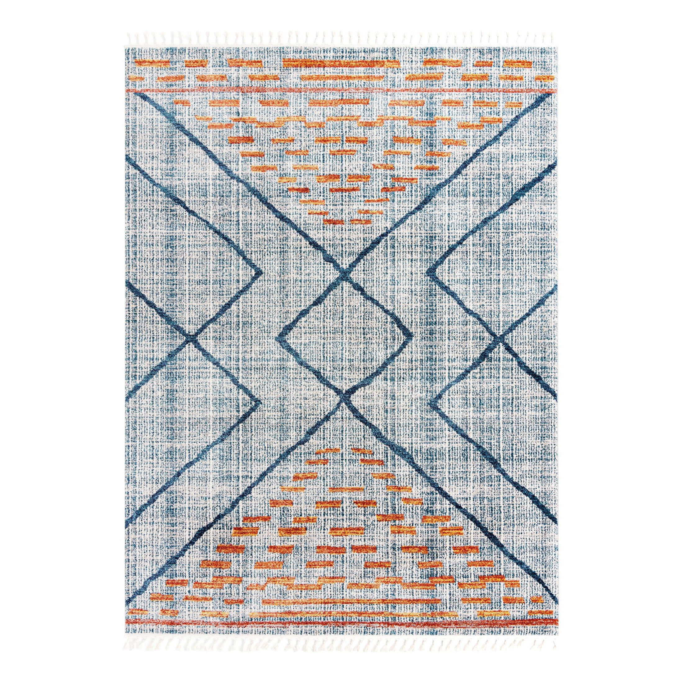 Unique Loom Aramis Collection Area Rug - Kavi (9' x 12' Rectangle Blue ...