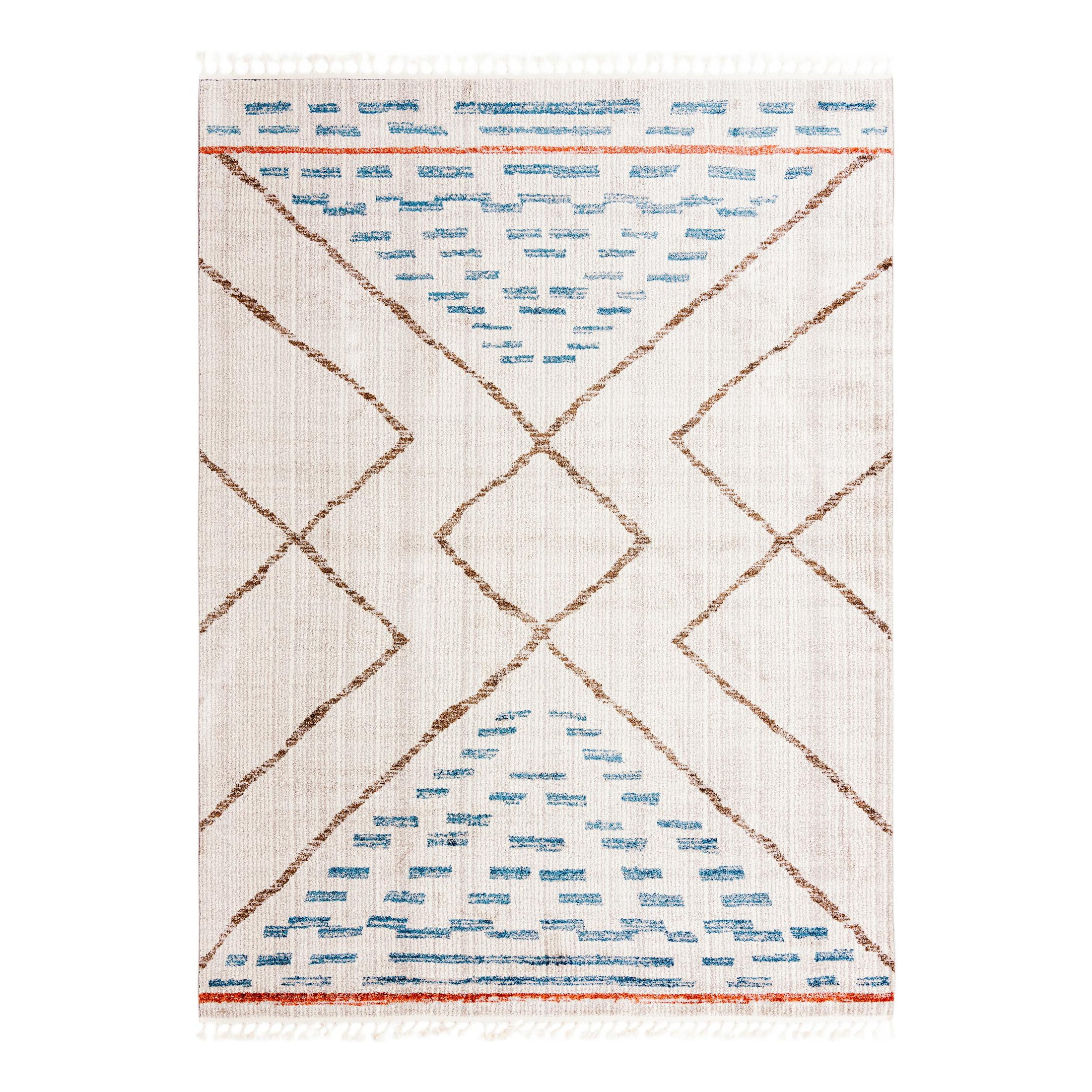 Unique Loom Aramis Collection Area Rug - Kavi (9' x 12' Rectangle Ivory ...