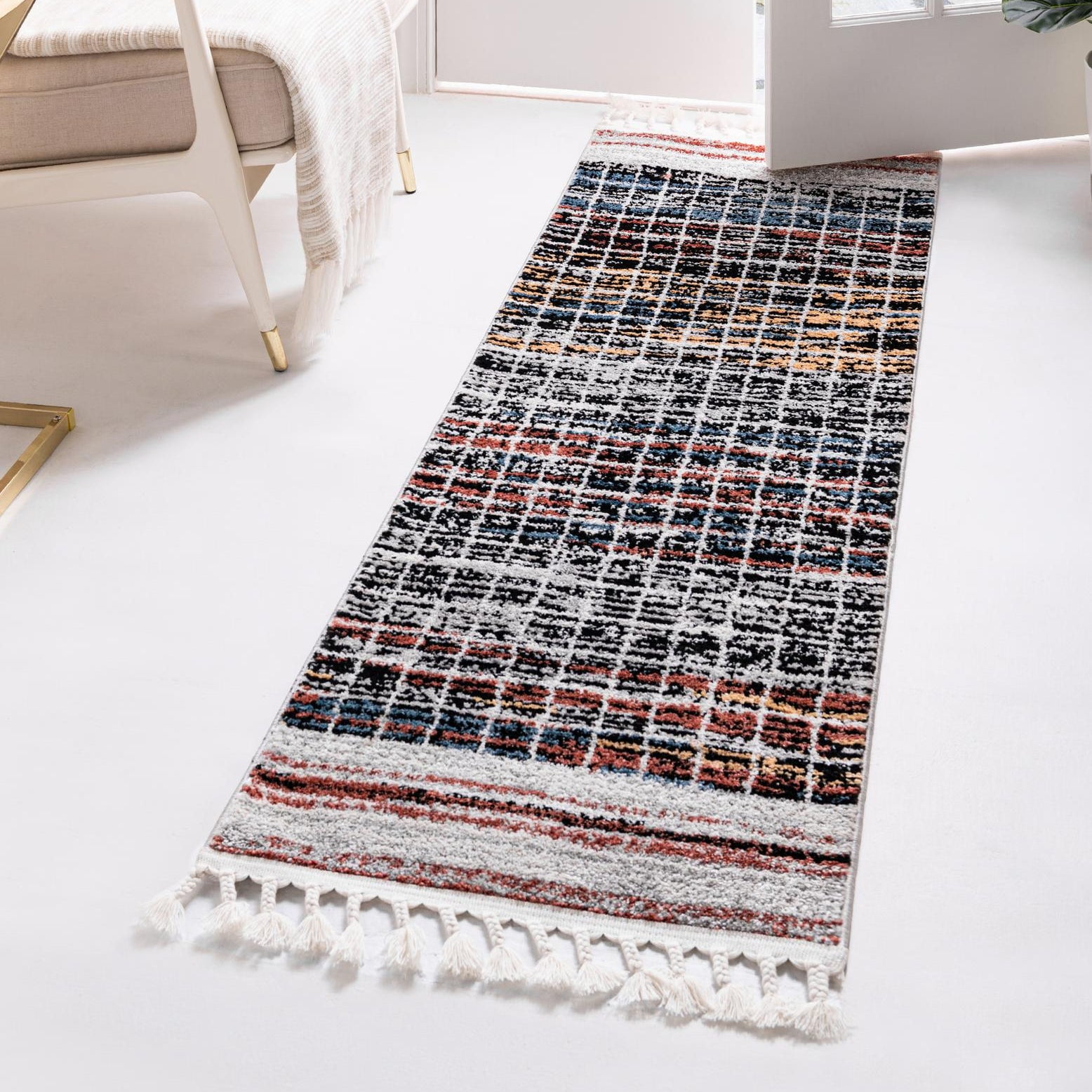 Unique Loom Aramis Collection Area Rug - Oliver (2' 7" x 13' Runner ...