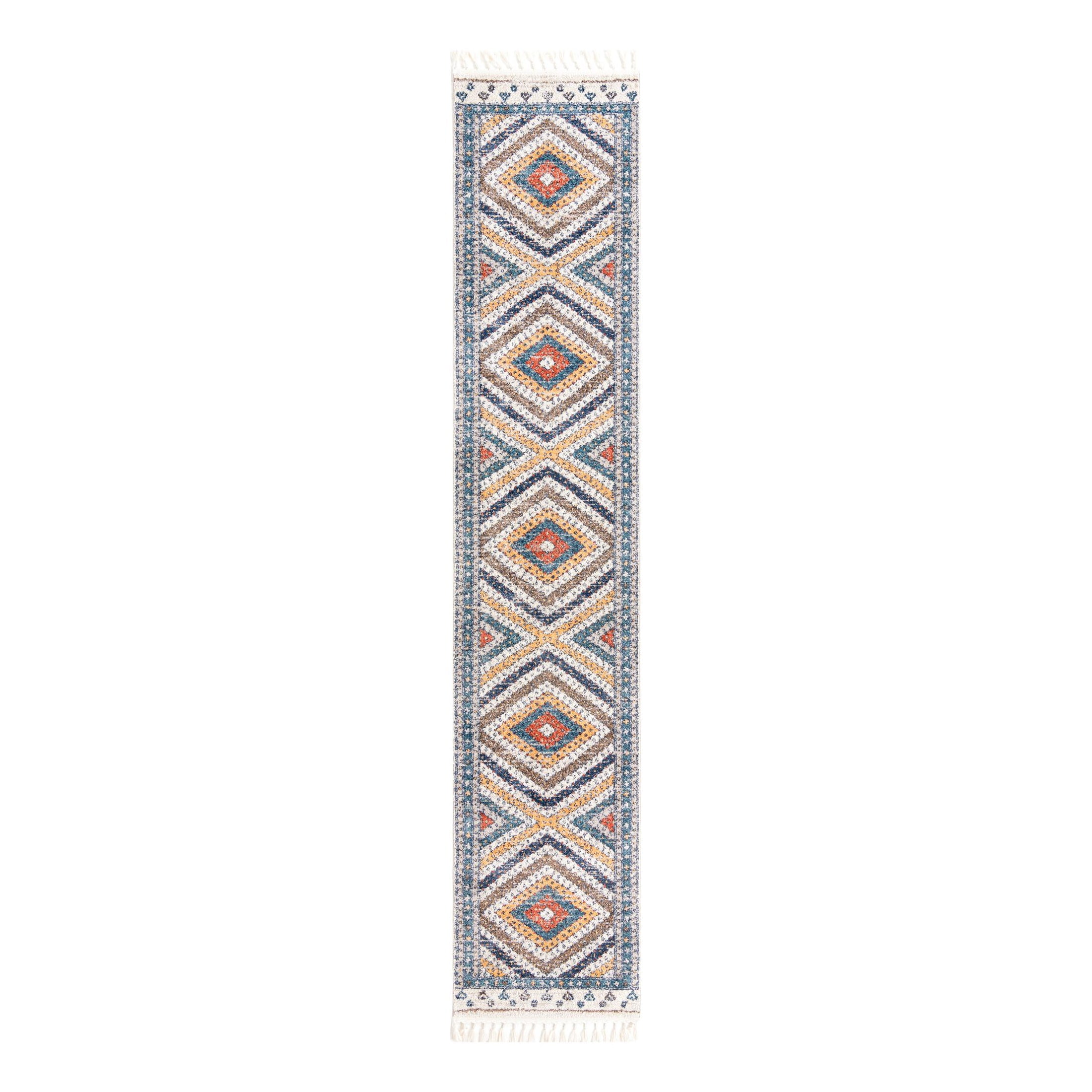 Unique Loom Aramis Collection Area Rug - Rio (2' 7" x 13' Runner Blue ...
