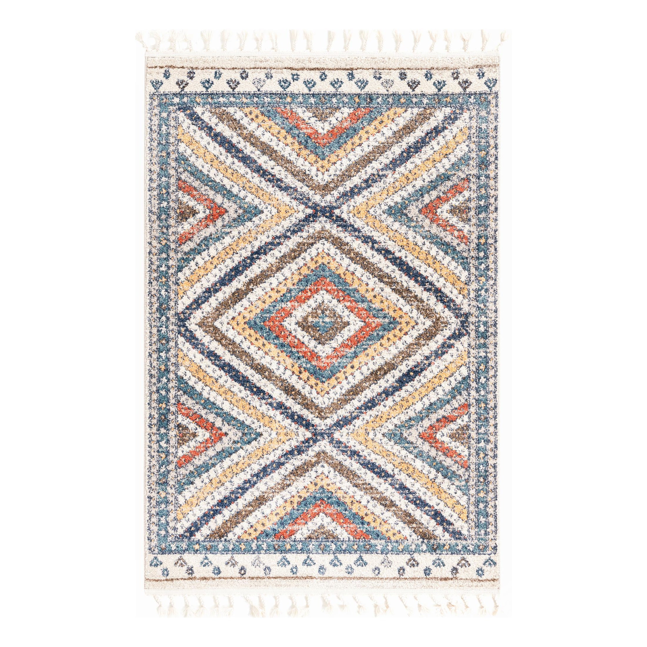 Unique Loom Aramis Collection Area Rug - Rio (4' x 6' Rectangle Blue ...